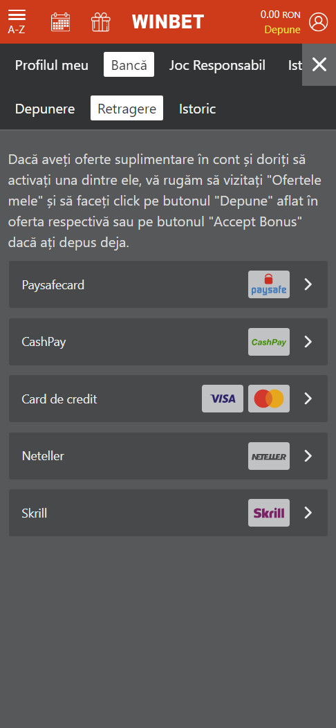 Winbet 💪 9.000 RON + 1.000 Rotiri bonus de bun venit casino